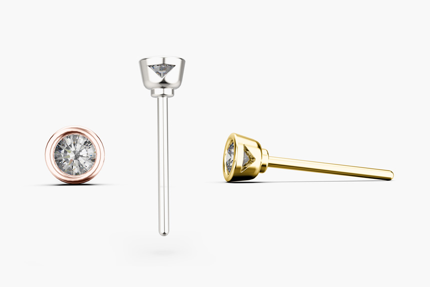 Bezel Set Diamond Stud